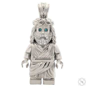 traxnyc block jesus pendant 925 silver 70914 this creative silver ...