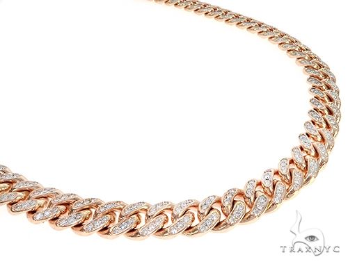 Special Custom Heavy Solid Rose Gold Miami Cuban Link Chain 65256